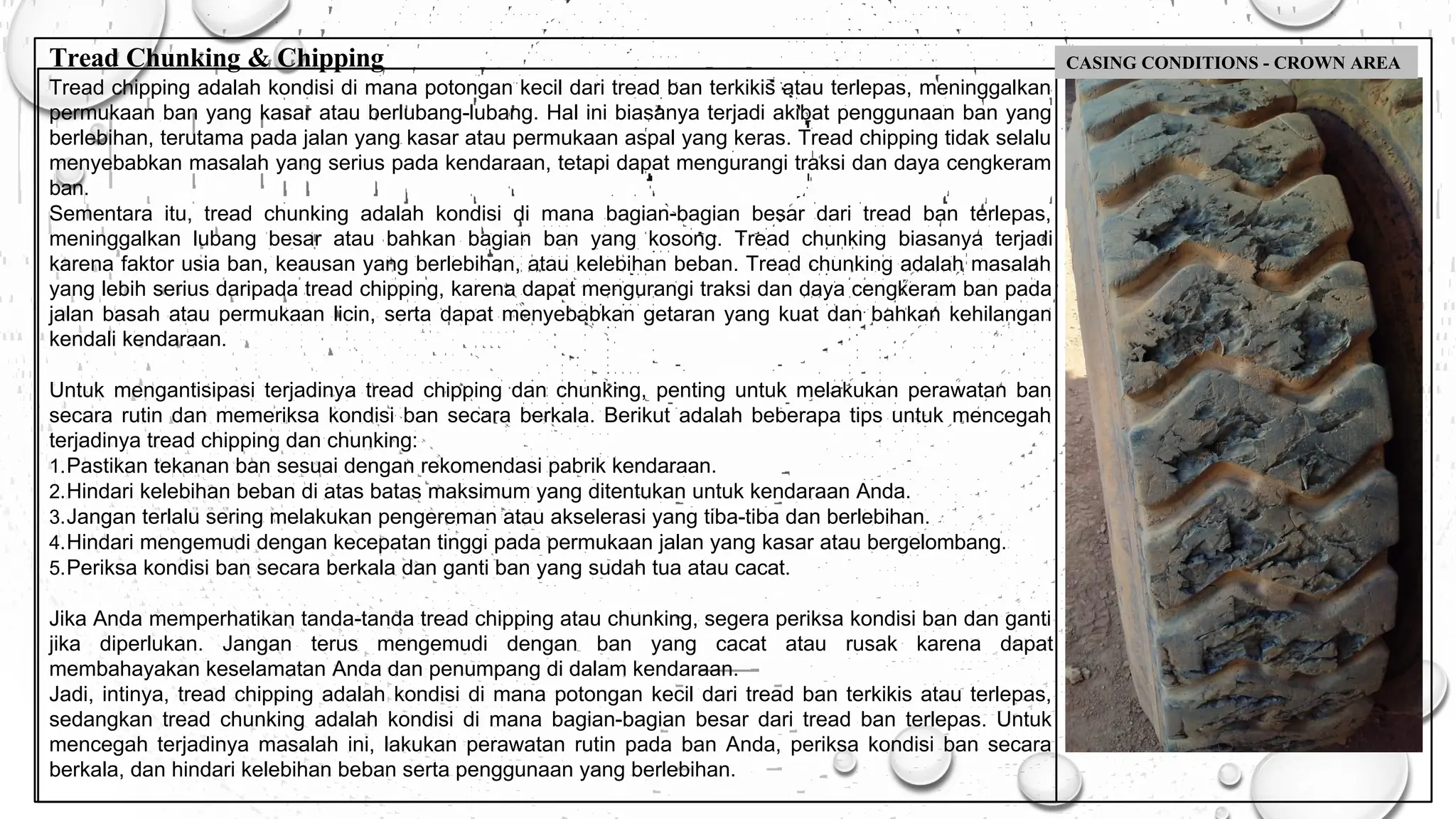 Analisa ban dan penanganan ban bekas, perawatan, daur ulang | PPT