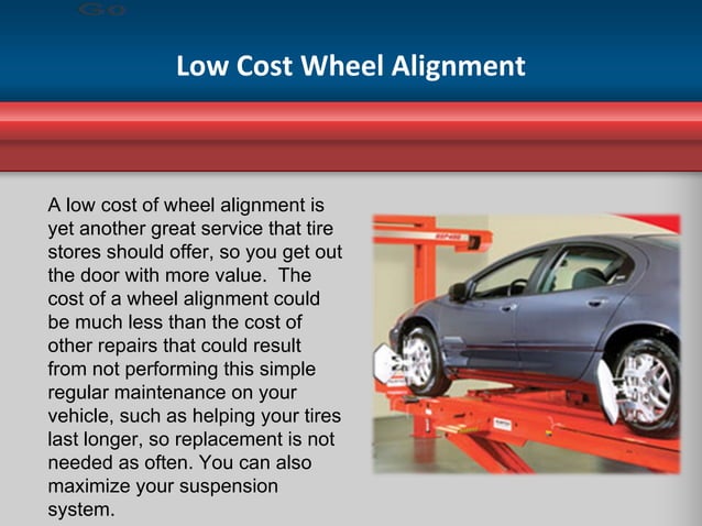 Tire stores And The Cost Of Wheel Alignment | PPT