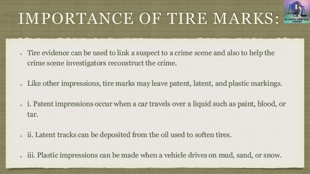 Tire track and Tire Impression | Physical Evidence | Forensic Science ...