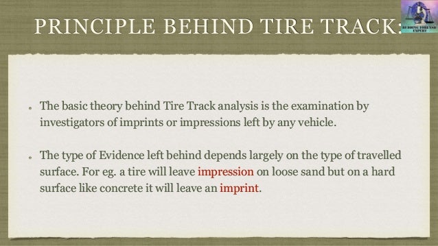 Tire track and Tire Impression | Physical Evidence | Forensic Science ...