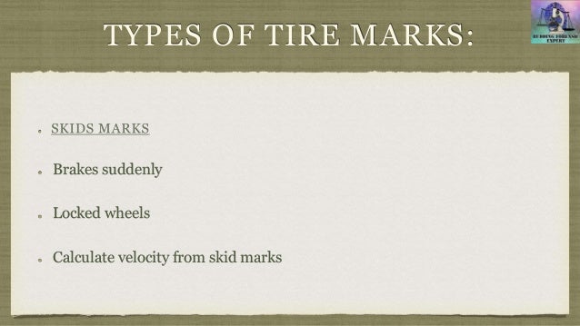 Tire track and Tire Impression | Physical Evidence | Forensic Science ...