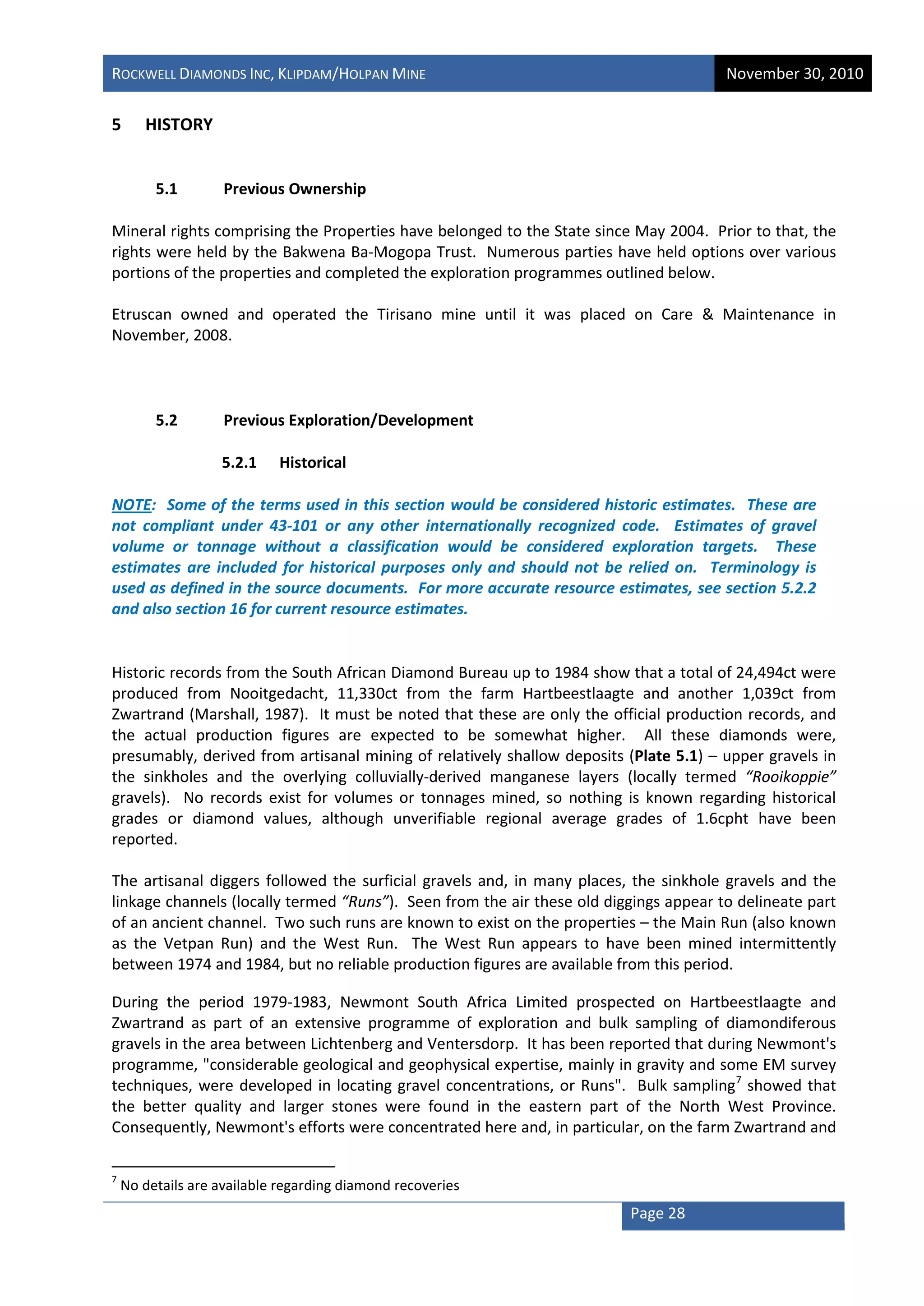 Tirisano 43-101_2010 | PDF