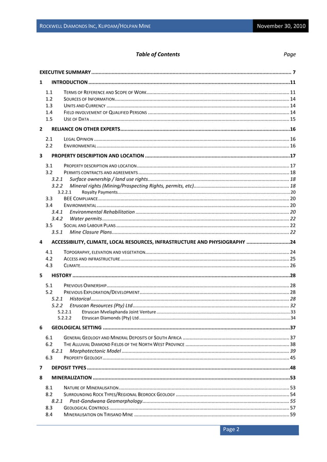 Tirisano 43-101_2010 | PDF