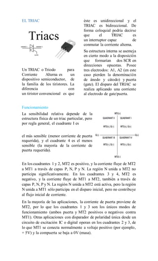 Tiristores o Triacs | DOCX