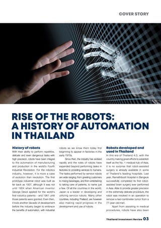 RISE OF THE ROBOTS: A HISTORY OF AUTOMATION IN THAILAND | PDF