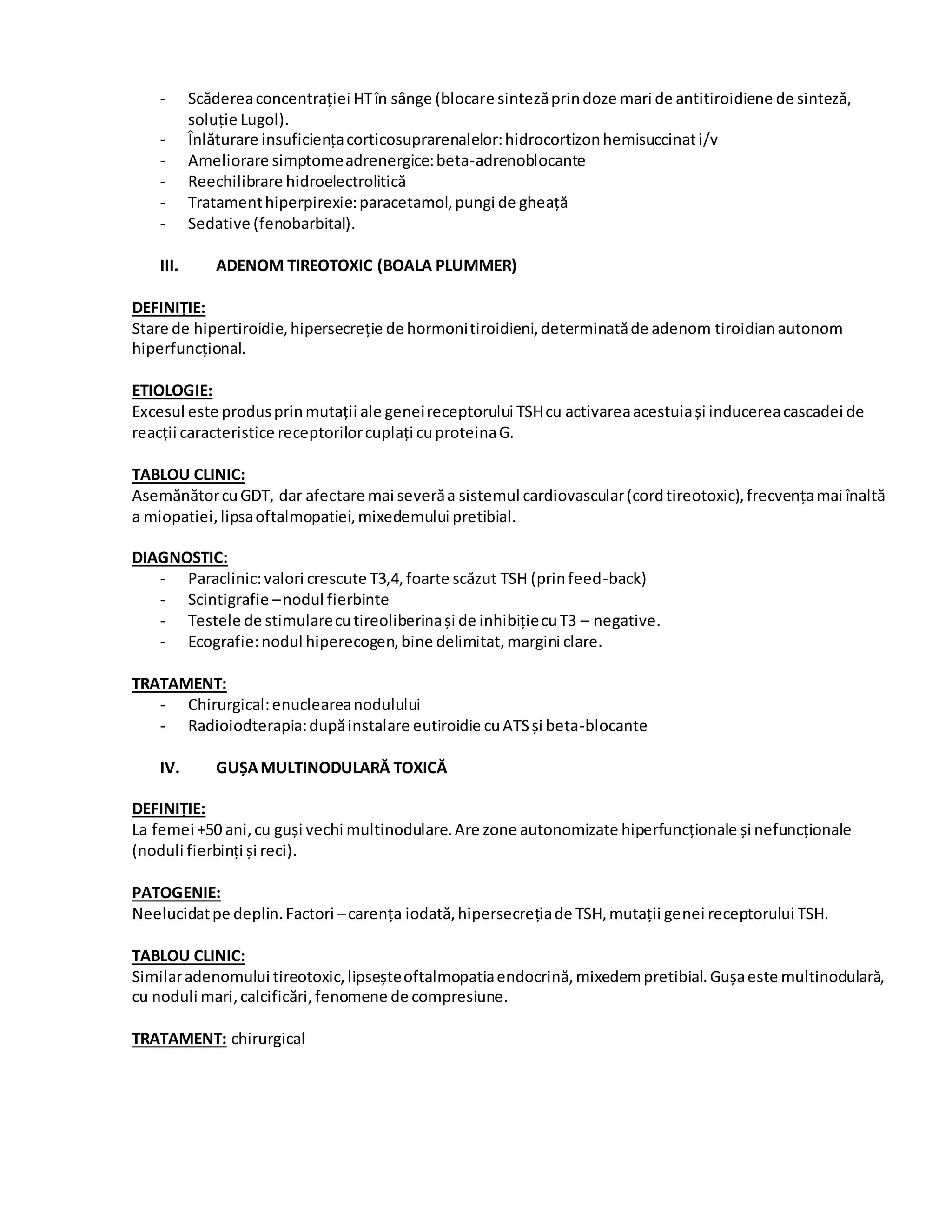 Endocrinologie: afecțiunile glandei tiroide | DOCX