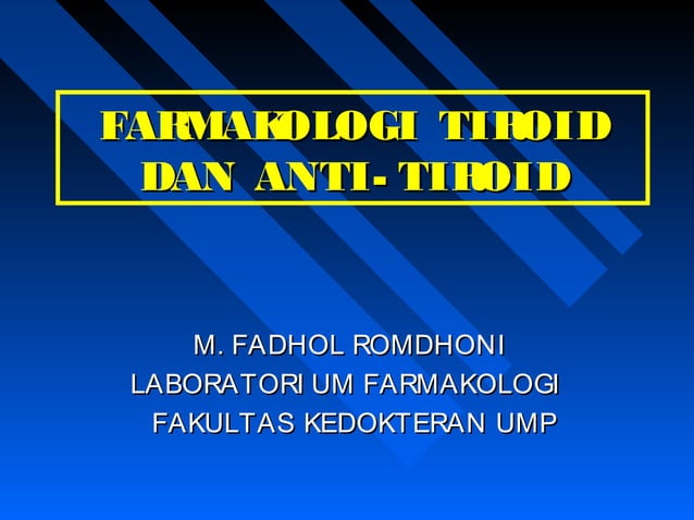 Tiroid dan antitiroid | PPT