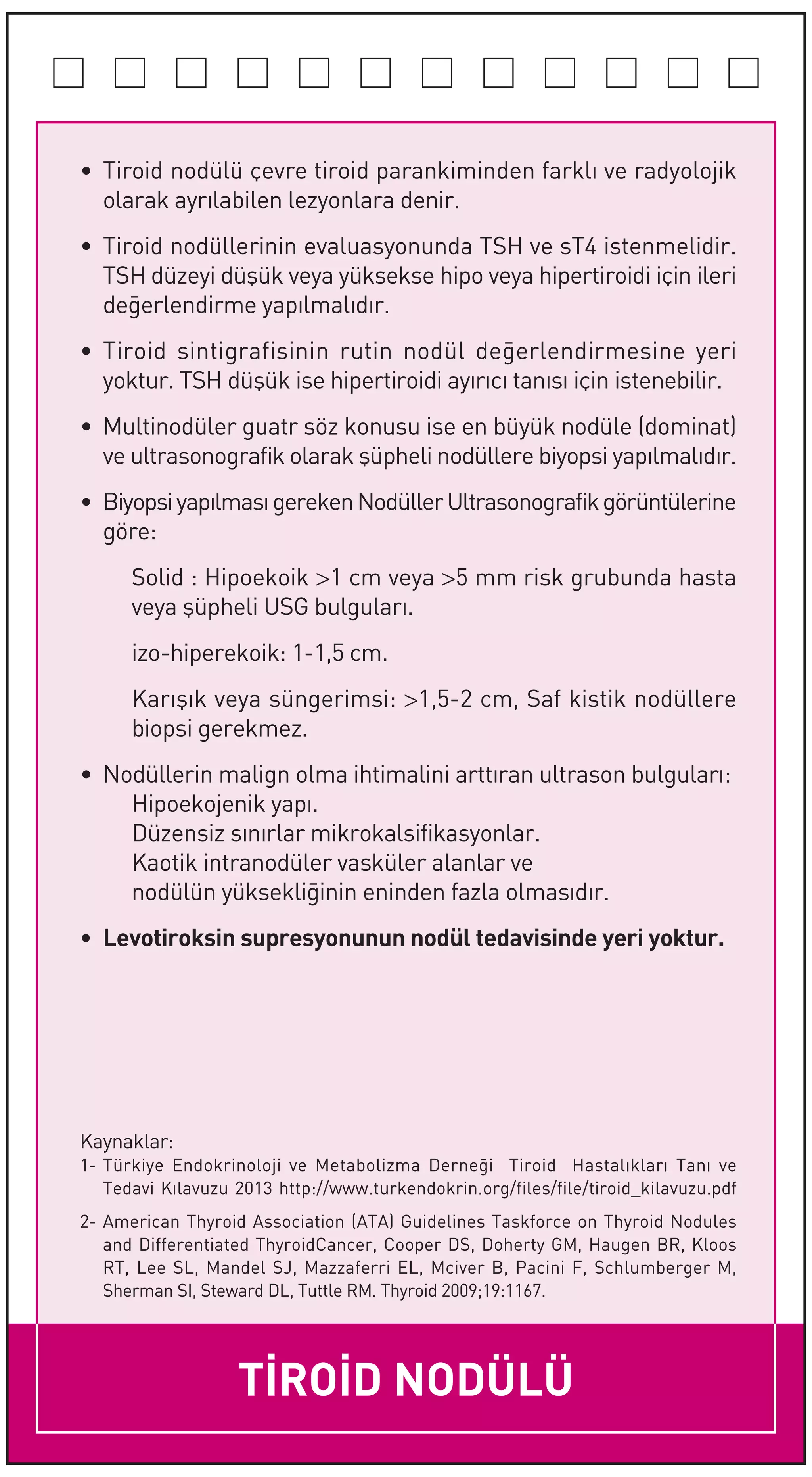 Tiroid hastalıkları poliklinik için notlar | PDF
