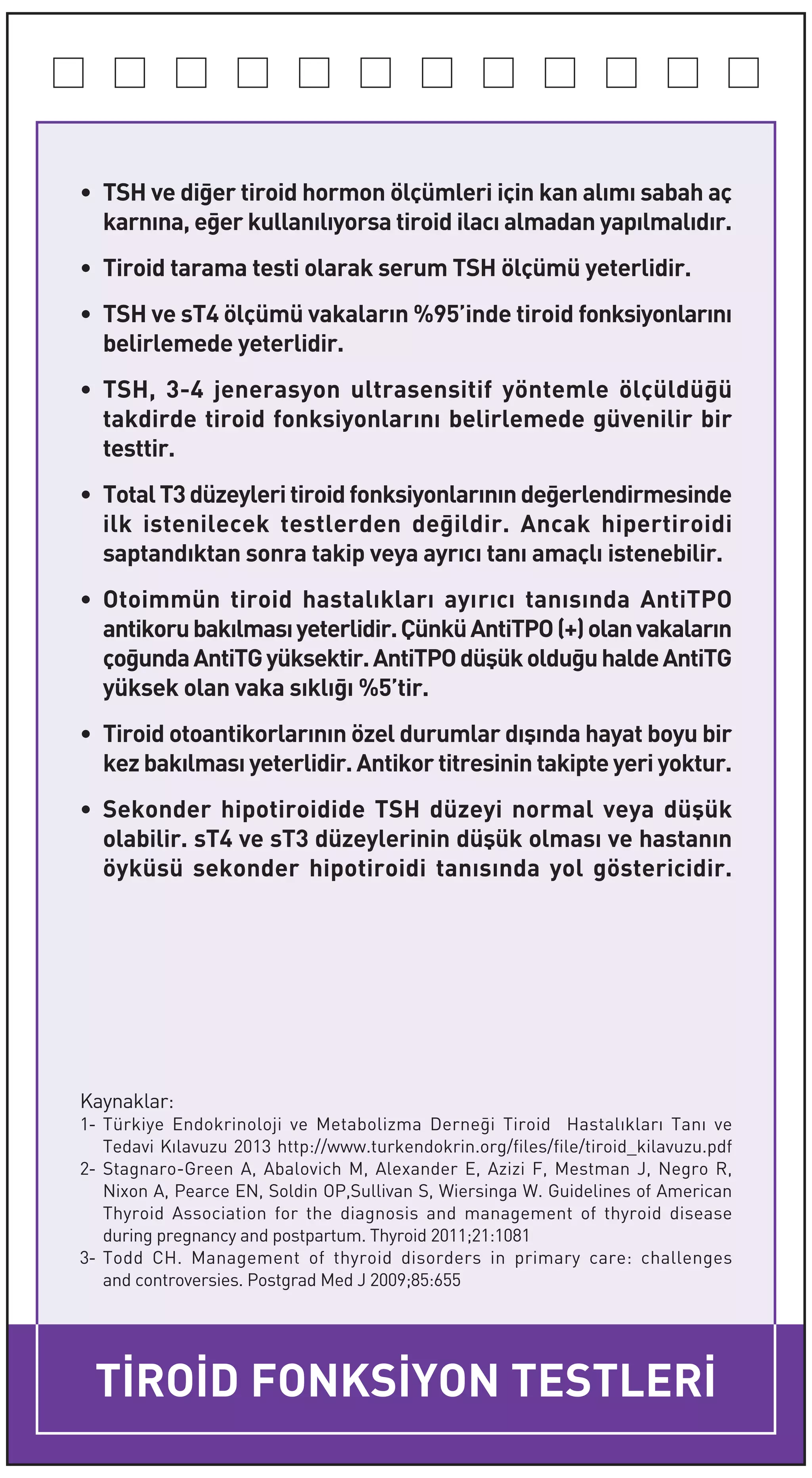 Tiroid hastalıkları poliklinik için notlar | PDF