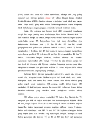 Tiroid hormon dan estrogen mengatur latihan | PDF