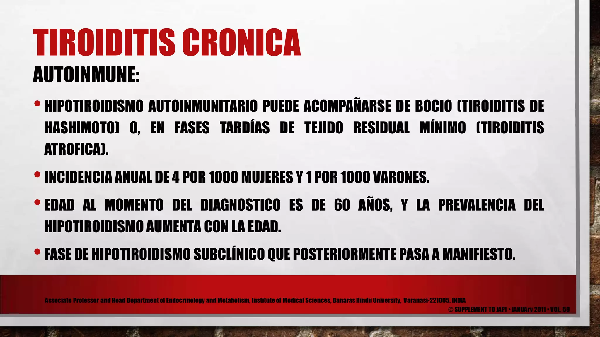 Tiroiditis Aguda, Subaguda, Silente, Hashimoto | PPT