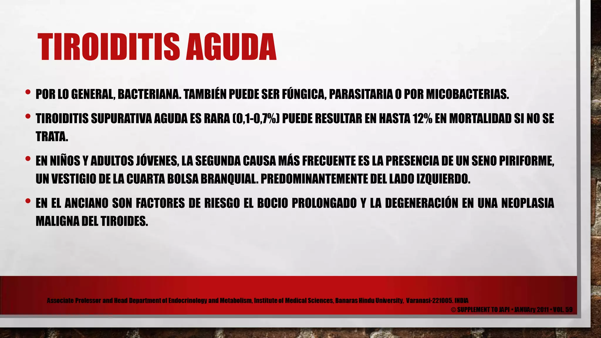 Tiroiditis Aguda, Subaguda, Silente, Hashimoto | PPTX