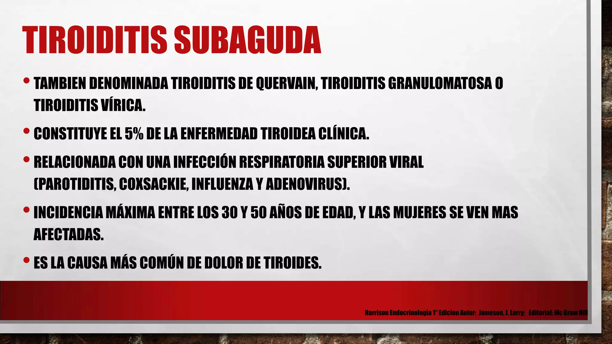 Tiroiditis Aguda, Subaguda, Silente, Hashimoto | PPT