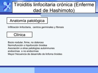 Tiroiditis. Patologías inflamatorias de la Glándula Tiroides.ppt