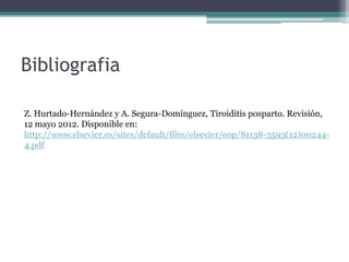 Tiroiditis postparto | PPTX