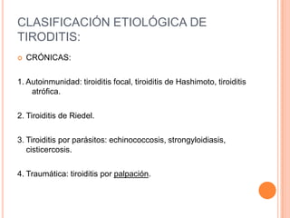 Tiroiditis y pruebas de función suprarrenal | PPTX
