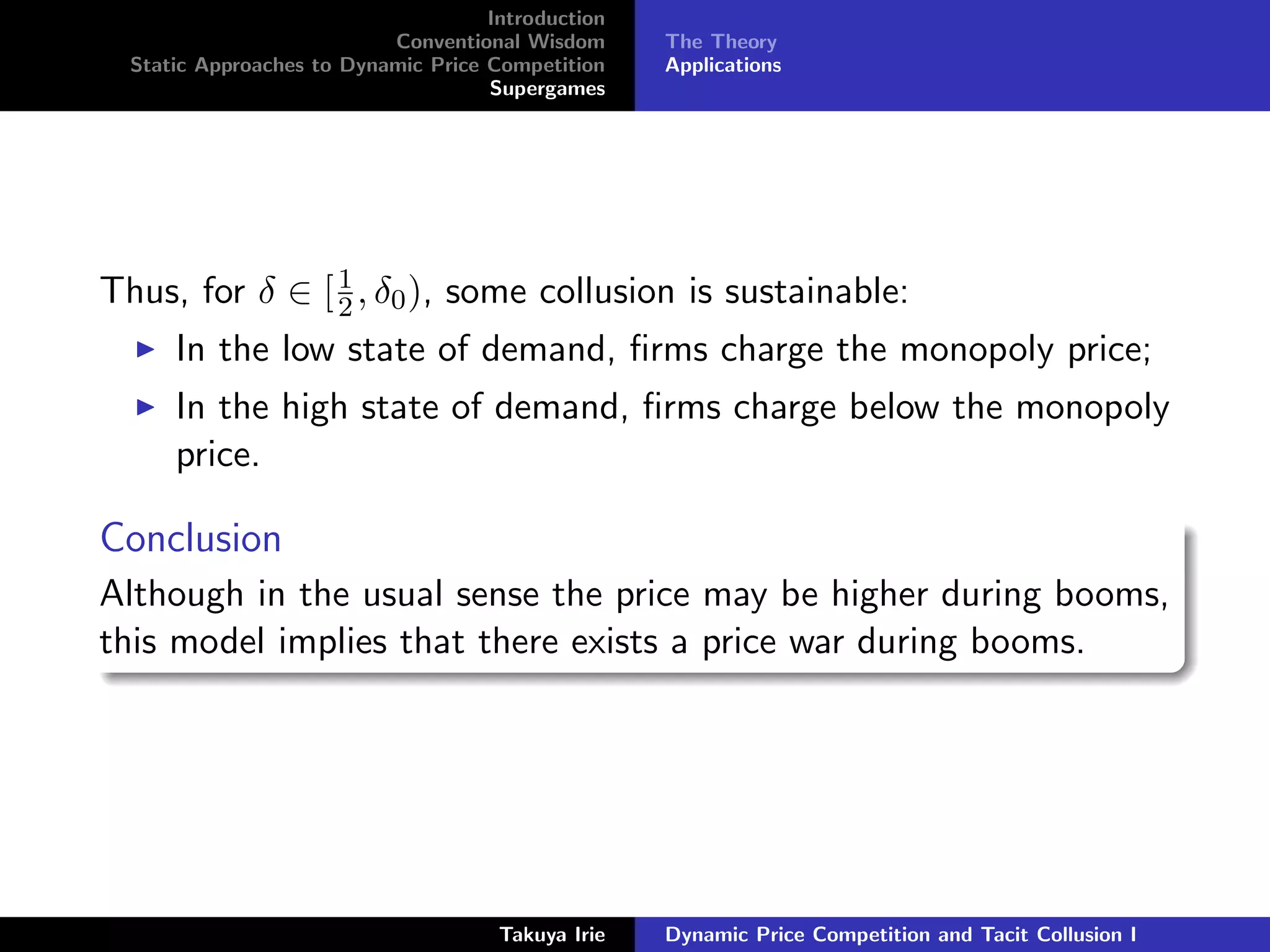 Dynamic Price Competition and Tacit Collusion I | PDF | Poker and ...