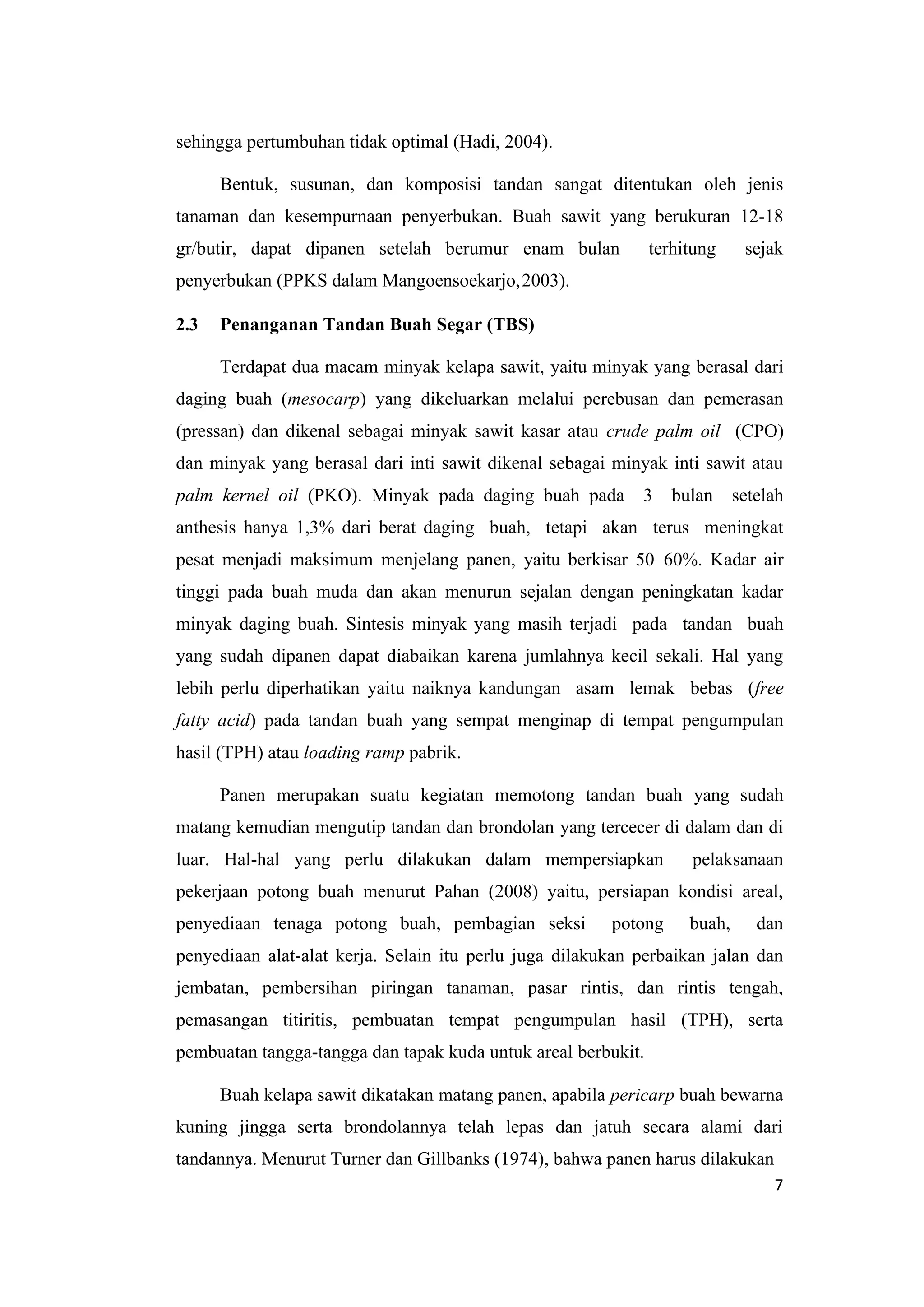 PERENCANAAN OPTIMASI TRANSPORTASI TANDAN BUAH SEGAR (TBS) DI PERKEBUNAN ...