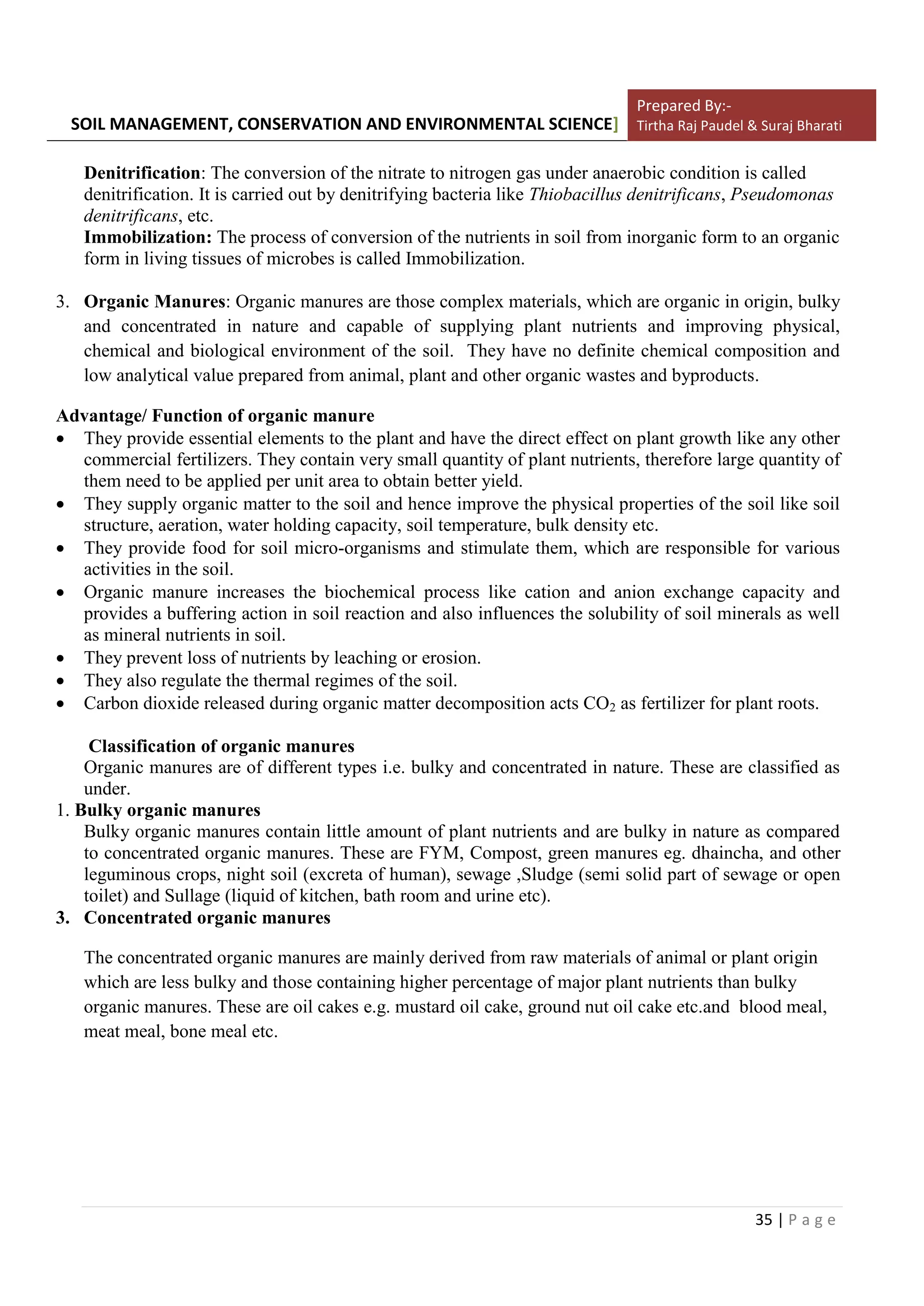 Tirtha soil final | PDF