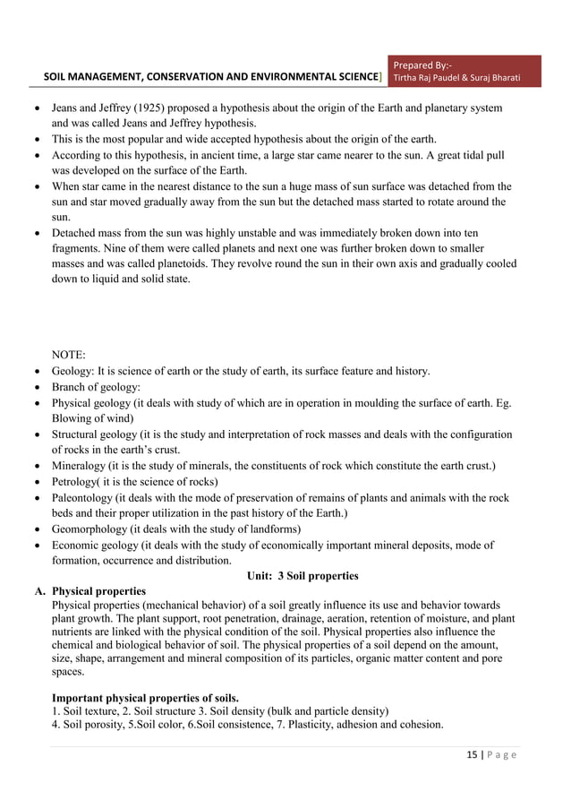 Tirtha soil final | PDF