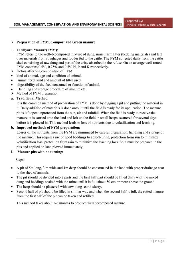 Tirtha soil final | PDF