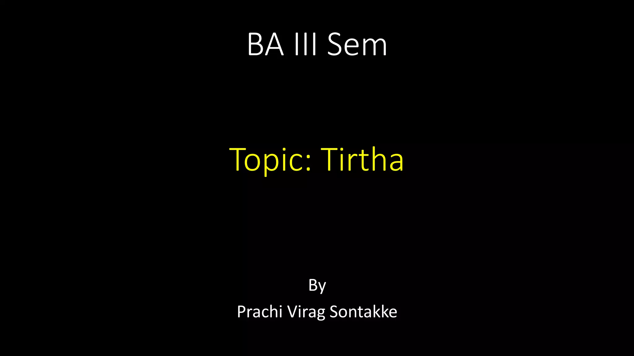 Tirth | PDF