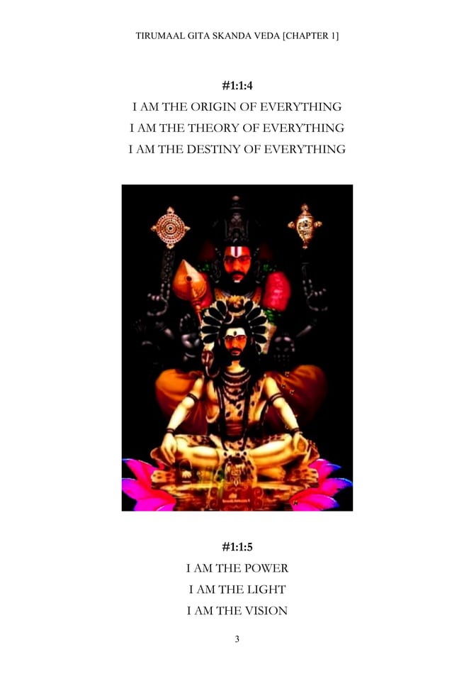[CHAPTER 1] BIBLE OF TIRUMAAL GITA || QURAN OF SKANDA VEDA || SIXTH ...