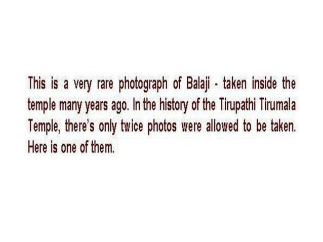 Tirupati Balaji | PPS