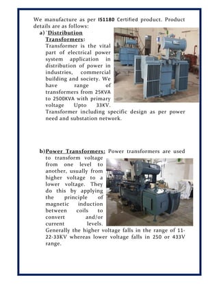 Tirupati Transformers Pvt Ltd | PDF