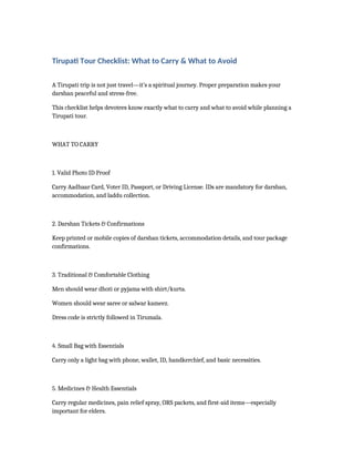 Tirupati_Tour_Checklist_What_to_Carry_and_What_to_Avoid.docx