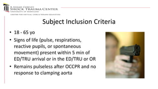 Exsanguinating trauma - from CPR to EPR | PDF