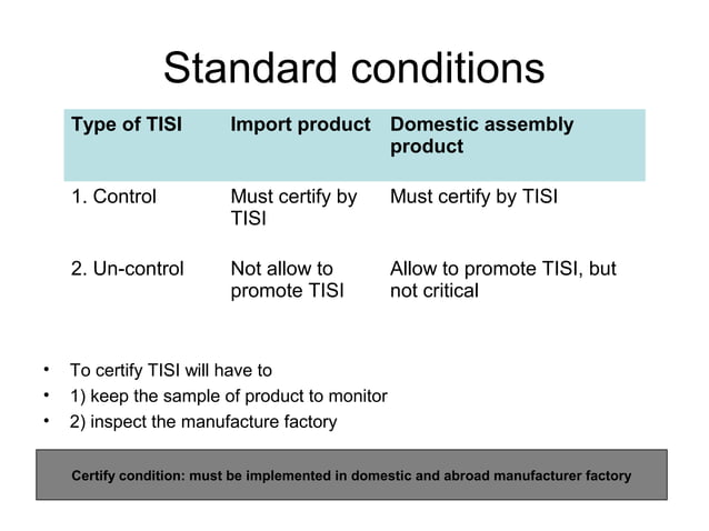 TISI Thailand Industrial standard | PPT