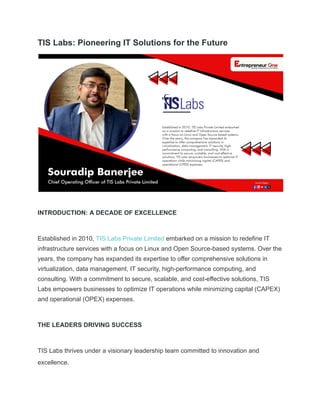 TIS Labs_ Pioneering IT Solutions for the Future.pdf