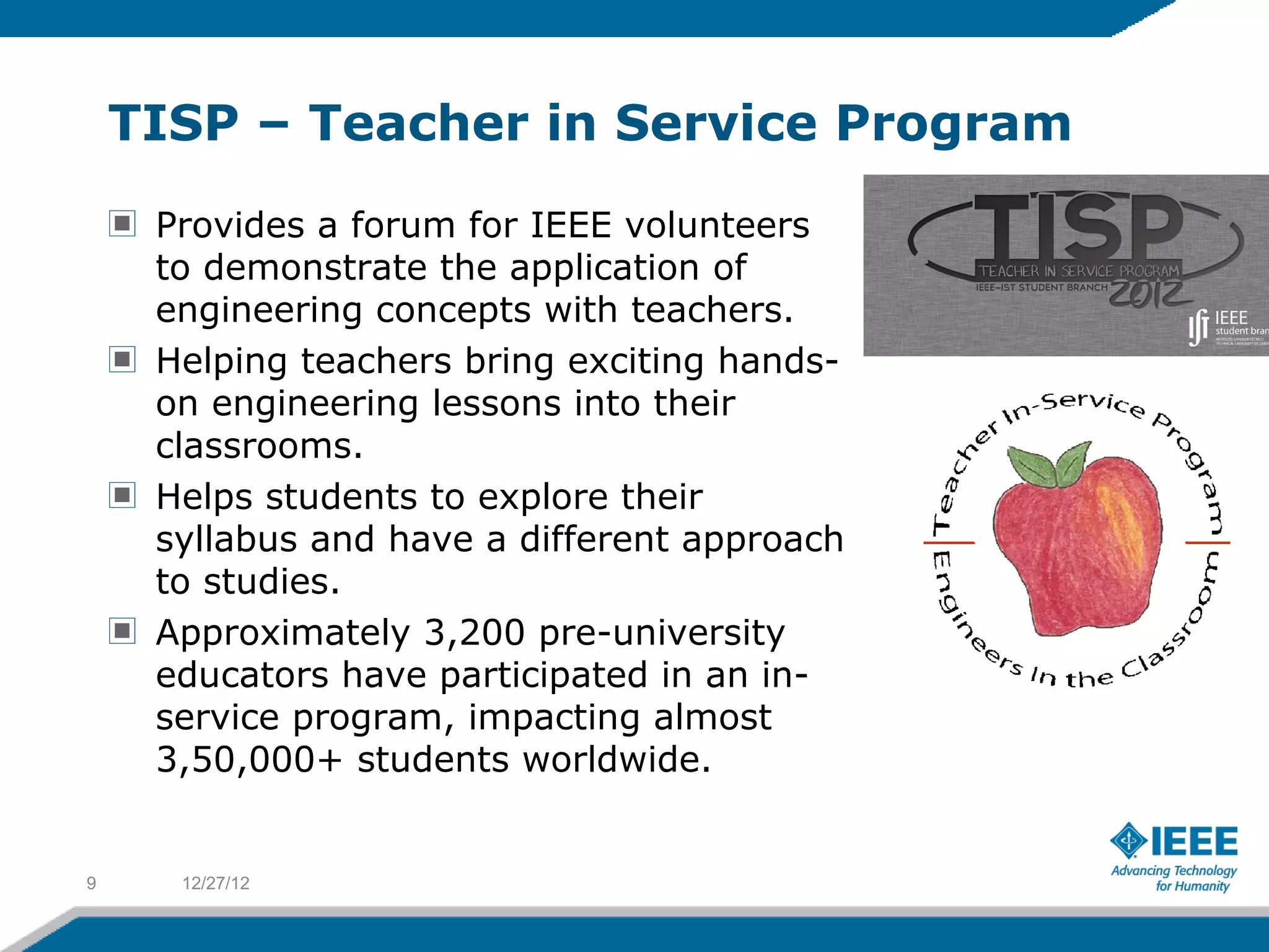 IEEE teacher in Service Program 2011 | PPT