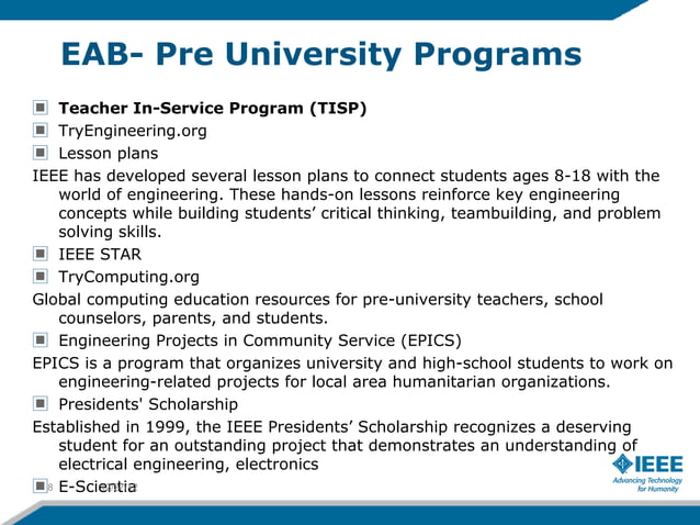 IEEE teacher in Service Program 2011 | PPT | Education industry ...