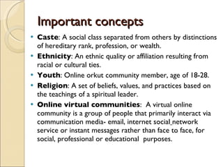 Casteonwebs presentation at TISS | PPT
