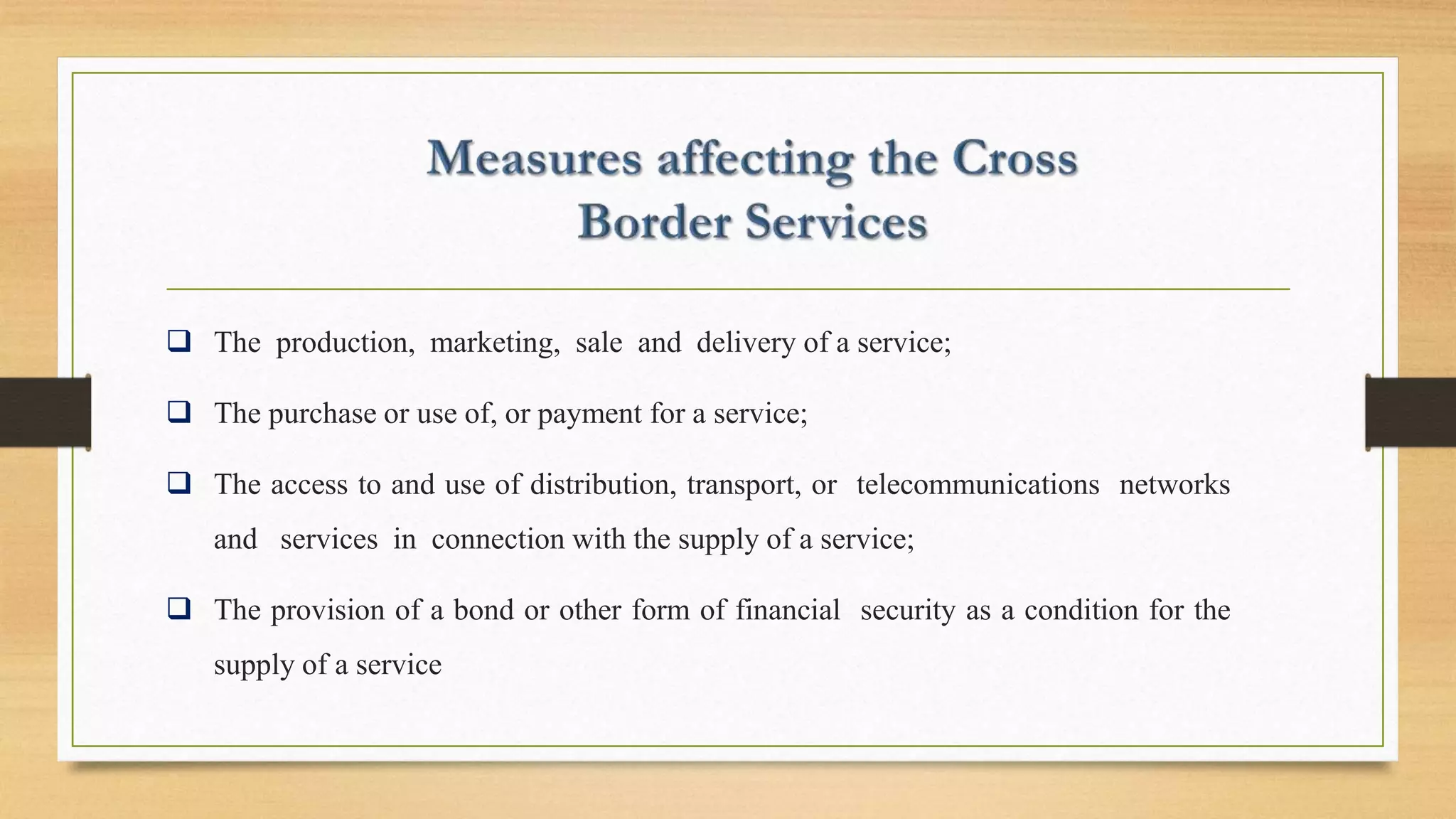 Cross Border Services | PPT