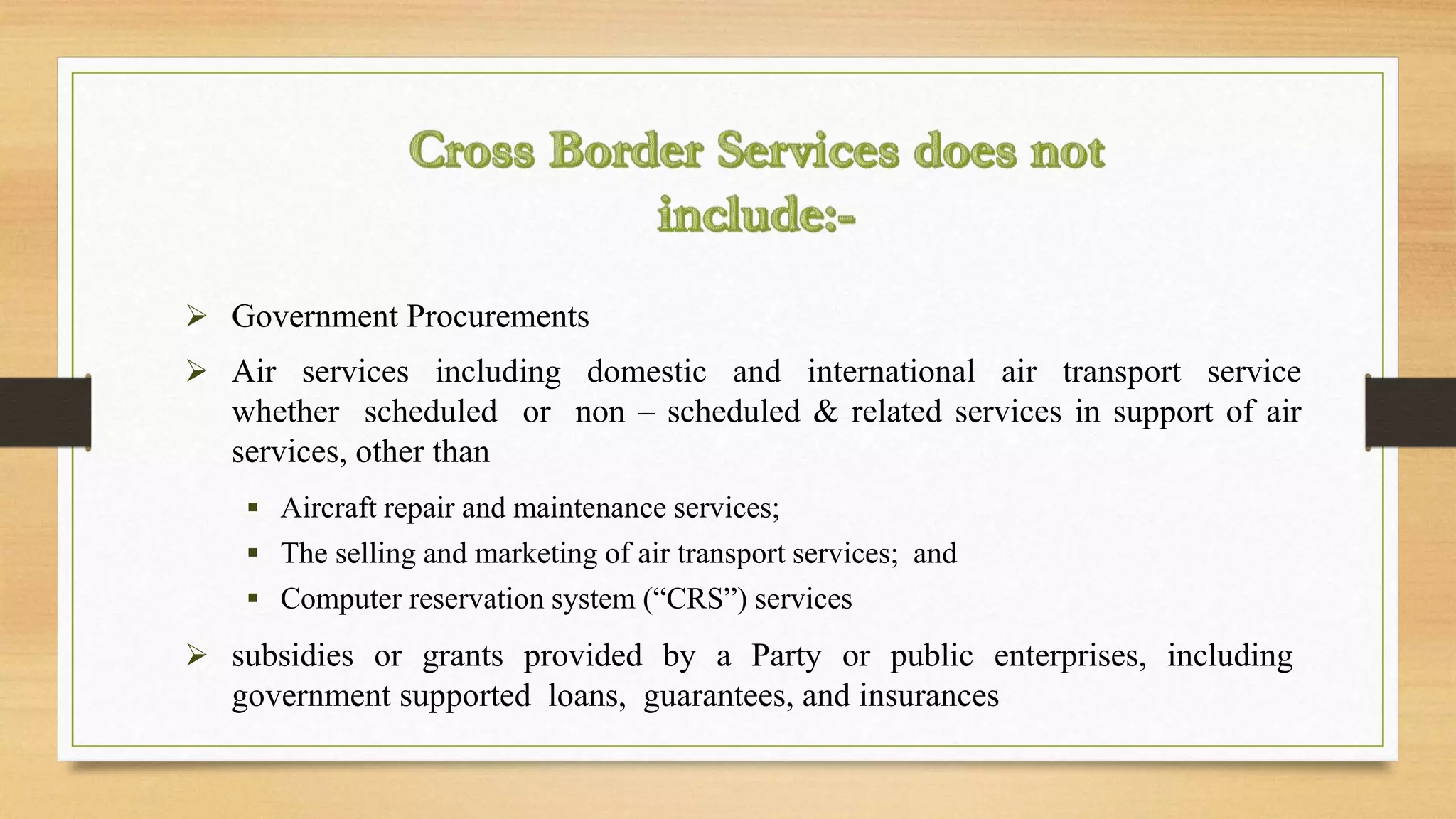 Cross Border Services | PPT