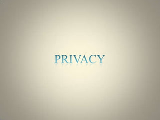 Privacy , Security and Ethics Presentation | PPTX