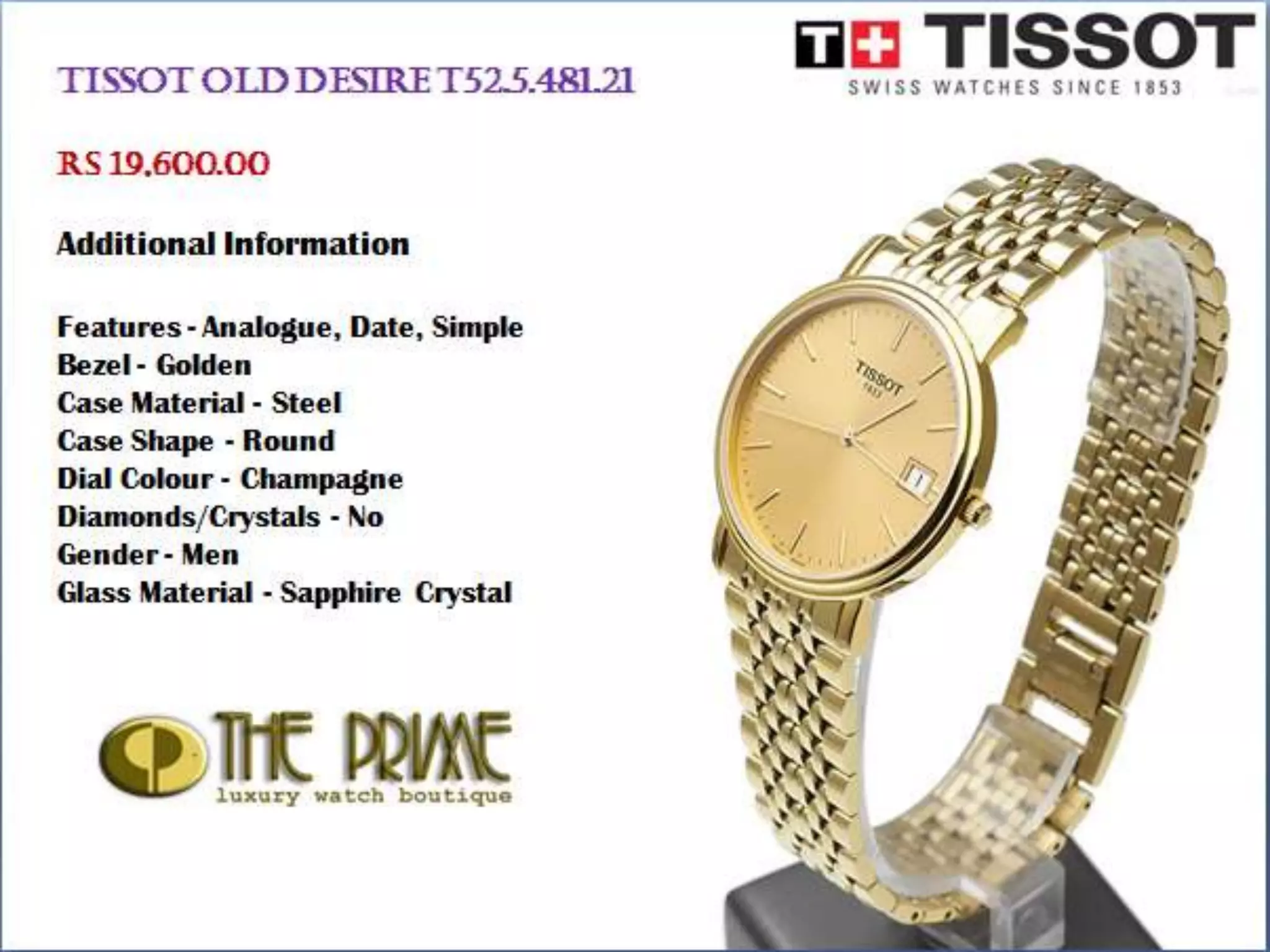 Tissot Old Desire Watch Models - 2015 | PPT