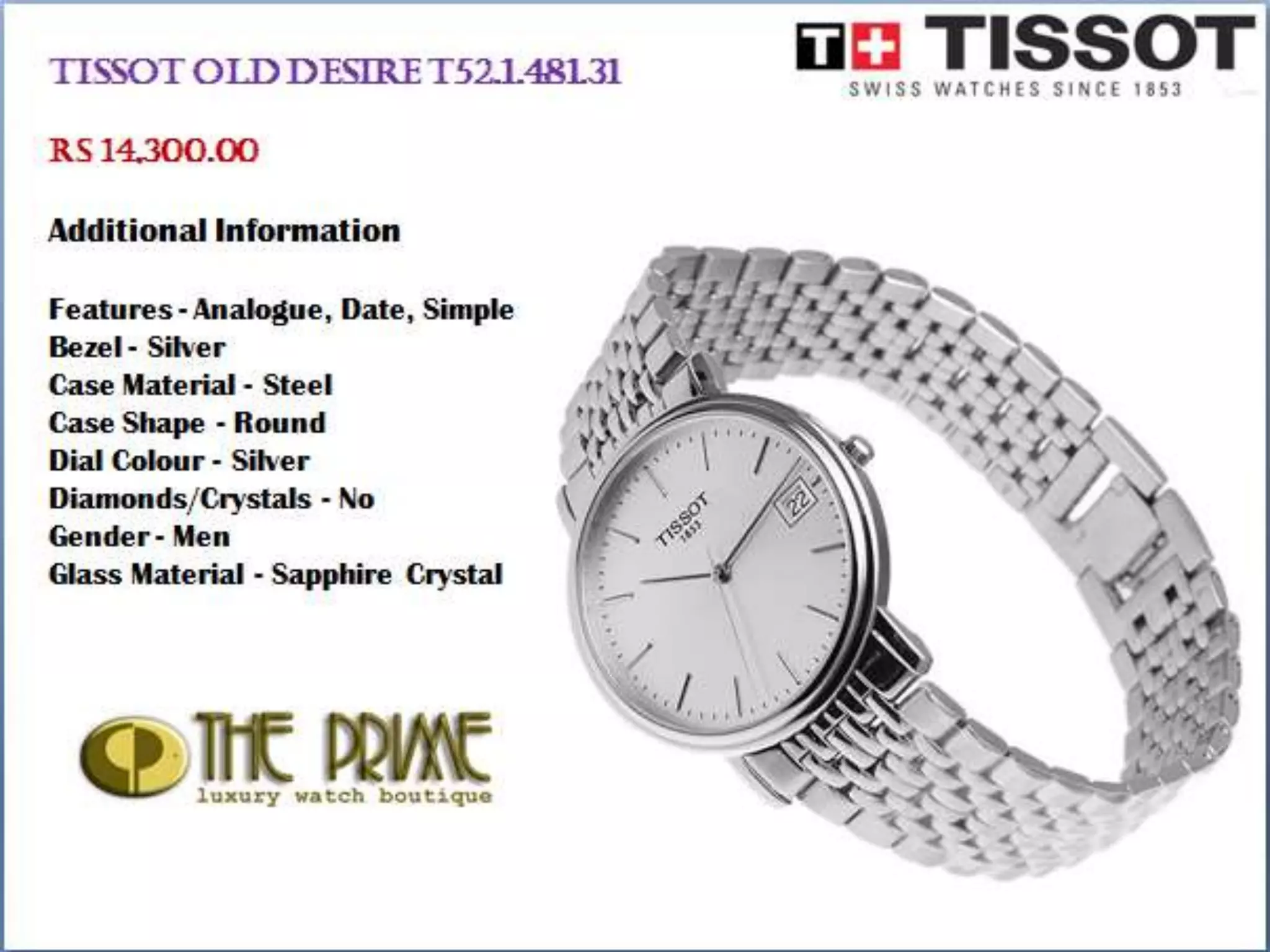 Tissot Old Desire Watch Models - 2015 | PPT