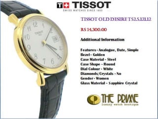 Tissot Old Desire Watch Models - 2015 | PPT