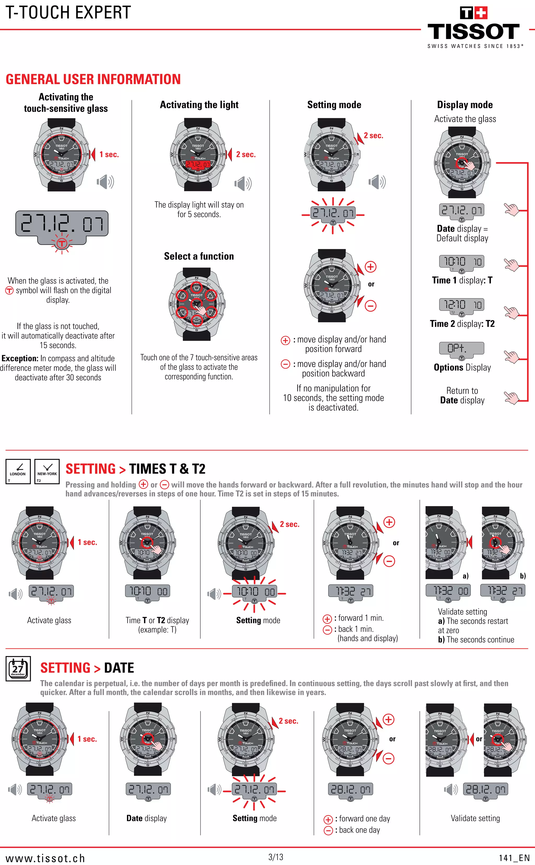 Tissot T-Touch Expert Titanium manual 141-en crop | PDF