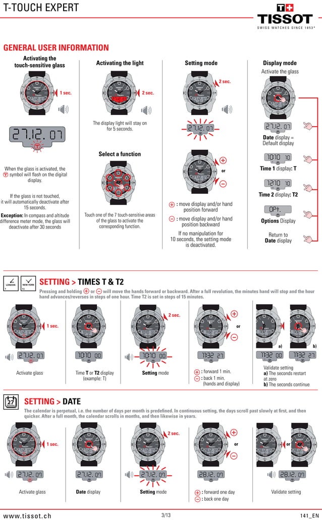 Tissot T-Touch Expert Titanium manual 141-en crop | PDF