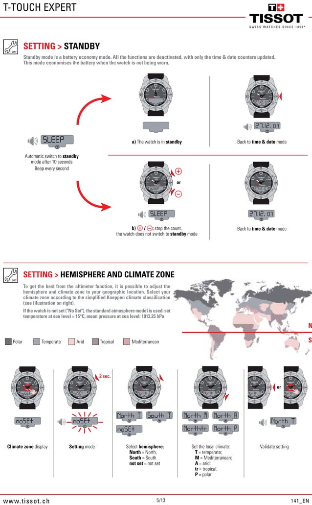 Tissot T-Touch Expert Titanium manual 141-en crop | PDF