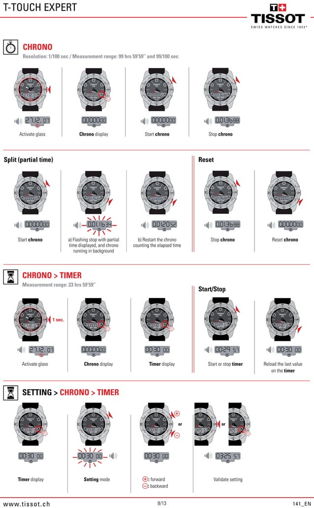 Tissot T-Touch Expert Titanium manual 141-en crop | PDF