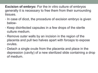 Zygotic Embryo culture | PPTX