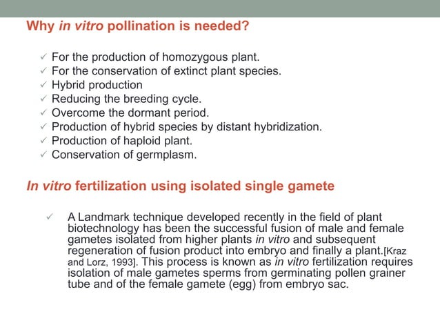 In Vitro Pollination | PPTX