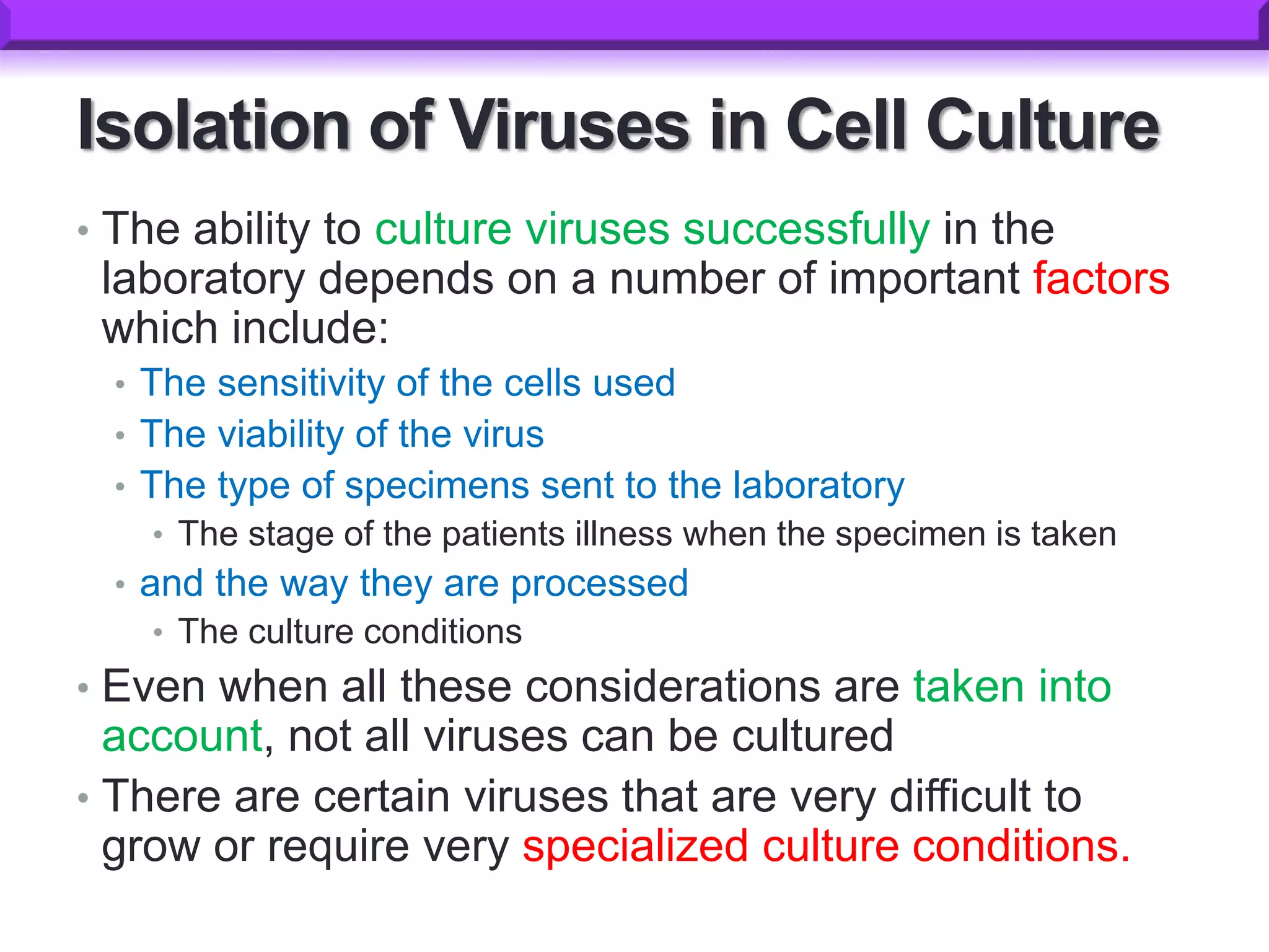 Tissue culture and virology (cpe, plaque assay) | PPTX
