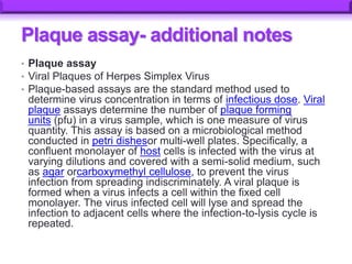 Tissue culture and virology (cpe, plaque assay) | PPTX